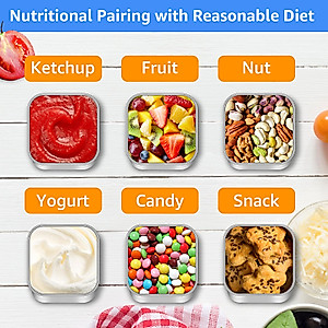 3Pack Stainless Steel Snack Containers 6oz Snack Box Container Leakproof Stainless Steel Snack Cups with Silicone Lids Portable Snack Containers Stackable Freezer Dishwasher Safe for Daycare School