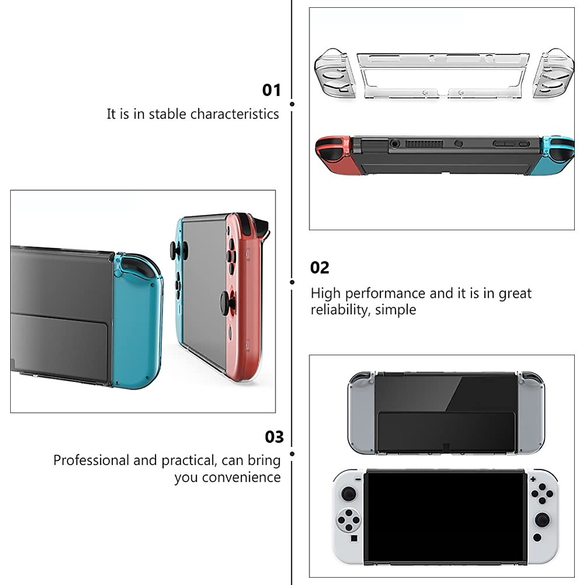 1 Set Pc Handle Case Gaming Console Supply Hard Case Game Console Shell Case Compatible for Switch Protective Case Plastic Case Game Console Protector Game Console Case