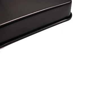 3-Pack Roasting Pan Set, Nonstick Baking Tray Set, Rectangular Bakeware for Oven, Non-Toxic Coating and Durable Quality (Black)