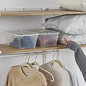 Life Story 5.5Q Rectangular Clear Plastic Protective Storage Shoe Box (72 Pack)