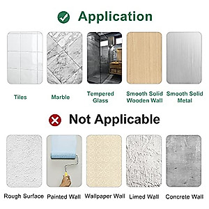 Thideewiz 3 Pack Adhesive Hanging Shower Caddy, 2.7-3.1inch Height Stainless Steel Bathroom Organizer, Silver Polished Shower Shelves with 4 Plastic Hooks and 4 Adhesives