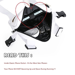 Outdoor Water Resistant Chest Bag for Men,Tactical EDC Chest Pack with Built-in Phone Holder, Lightweight Utility Chest Rig Pouch for Workouts, Running,Cycling,Hiking (M, White)