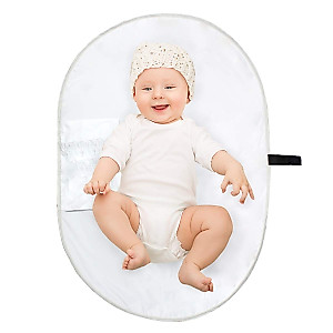 White Llama And Cactus Baby Changing Pad, Portable Diaper Changing Pad, Diaper Bag Mat, Foldable Travel Changing Station | Stroller Strap,Side Pocket For Wipes Diaper| For Infants & Newborn