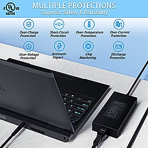 VHBW Replacement for Dell 180W Power Adapter Laptop Charger Compatible with Dell Alienware 15 17 G3 G5 G7 Area 51M R2 Precision 7530 7730 7740 M4700 M4800 74X5J JVF3V DA180PM111 AC Adapter