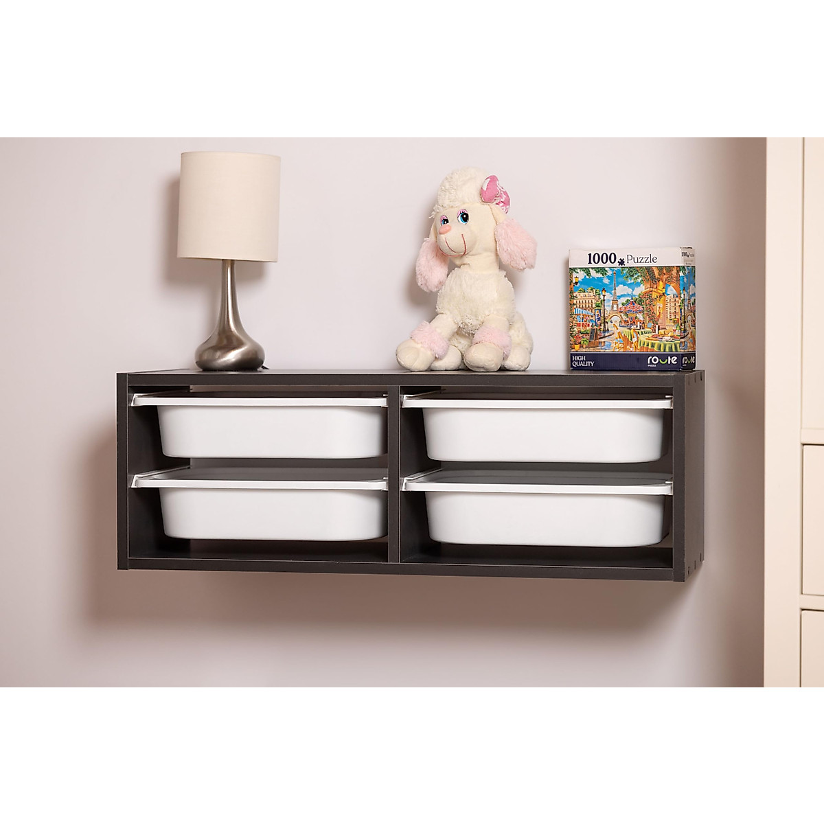 Svel Closet Organizers and Storage, 2x2 Drawers, Storage Cabinet Bins,Wall Cabinet, Building Blocks Storage, Bathroom, Office, Garage Pantry, Kitchen Organizer, Dresser Shelf Shoe Rack (Black)