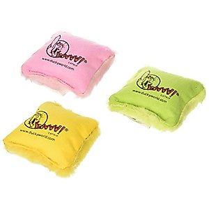 Speciality Pack Containing 3 Yeowww! 100% Organic Catnip Pillows (Contains a Pink, Yellow and Green Pillow)