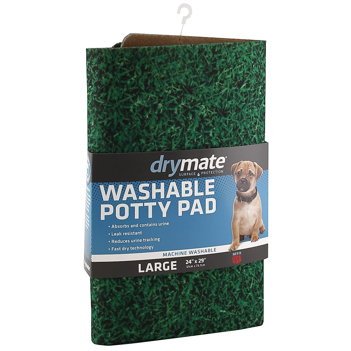 Drymate Washable Potty Pad, Potty Training Mat - Reusable Ultra-Thin Potty Pad - 24” x 29”,Green