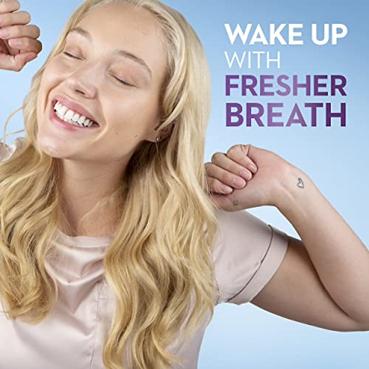 Crest Whitening Emulsions Leave-On Teeth Whitening Gel Kit + Overnight Freshness with Wand Applicator and Stand, Apply & Sleep, 0.88 Oz