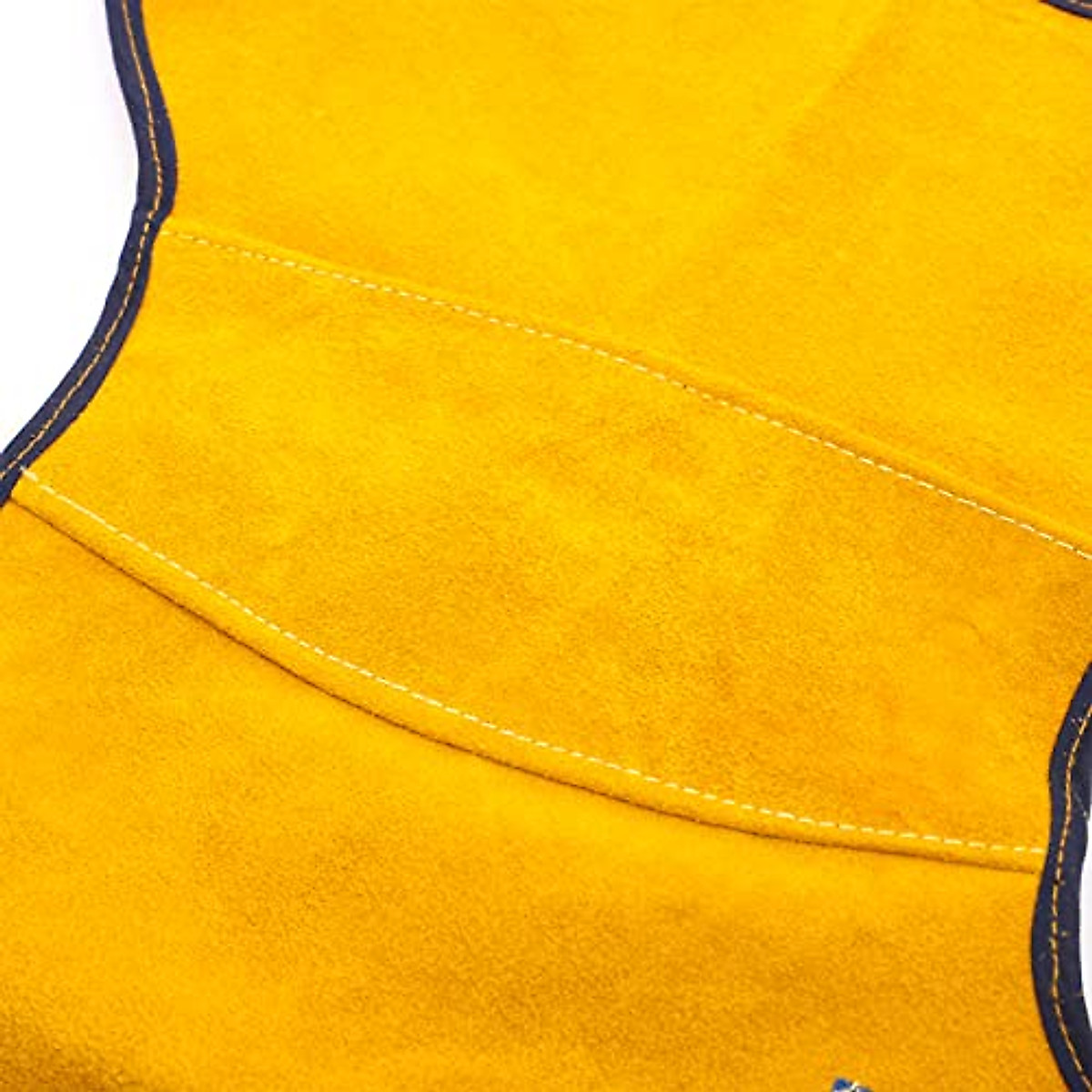 TEHAUX Welding Leg Cover Thicken Knee Pads Abrasion Resistant Welding Spats Leg Cover Sleeve Wraps for Welder Heat Abrasion Resistant Foot Leg Protection