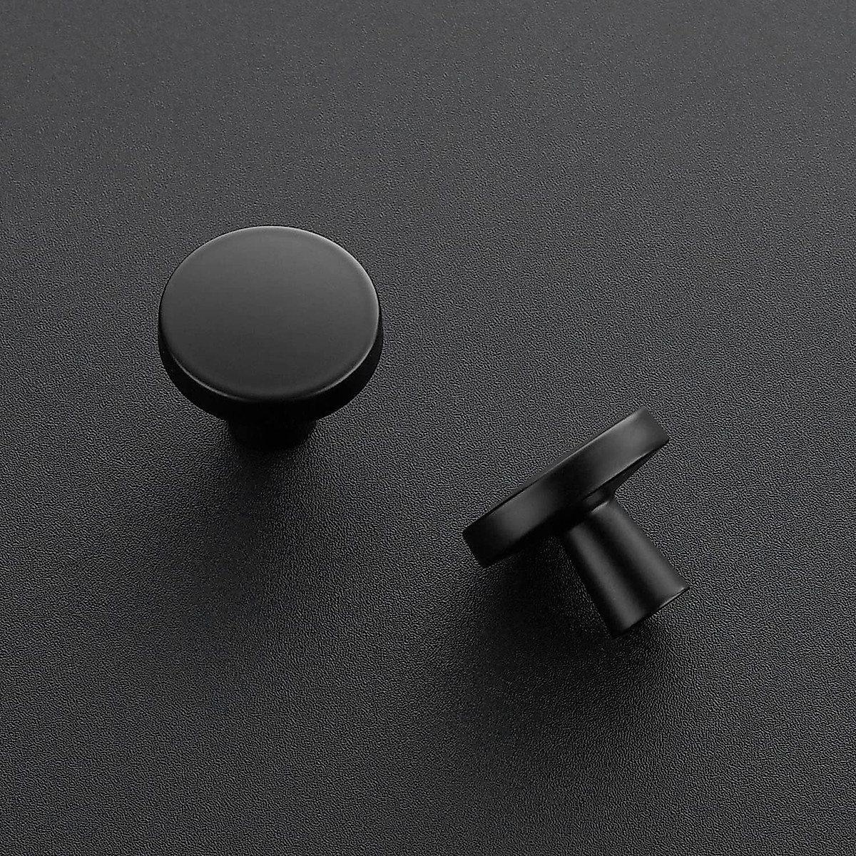 Ravinte 25 Pack Drawer Pulls 1-1/4 Inch Kitchen Cabinet Knobs Solid Round Dresser Drawer Knobs Matte Black Dresser Knobs Drawer Knobs Simple Cabinet Hardware for Cupboard Drawer Pulls