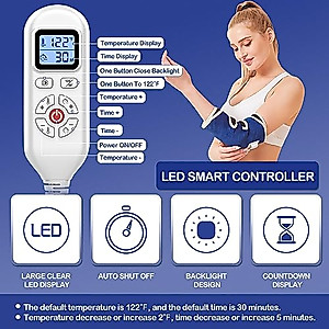 JOBYNA Heating Pad for Elbow Pain, Adjustable Tennis Elbow Pad for Men Women, 86℉-158℉ & Auto Shut Off, Heat Therapy for Golfer's Elbow, Bursitis, Sprains, Strains, Tendonitis, and Arthritis