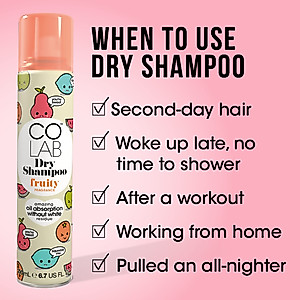Colab Sheer & Invisible Dry Shampoo New York 6.76 Ounce Fruity (200ml)