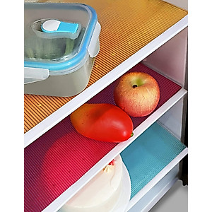 7 Pcs of Refrigerator Liners Washable Can Be Cut, Fridge Mats, Refrigerator Shelf Liners for Glass Shelves, Shelves Drawer Table Mats