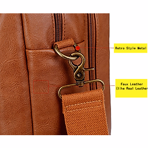 Large Leather Laptop Backpack Briefcase Hybrid 17 Inch Laptop bag Travel Outdoor backpack BP-19 (Brown)