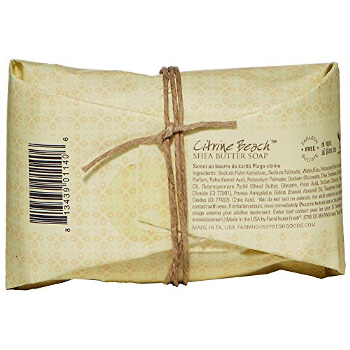 FarmHouse Fresh Citrine Beach Shea Butter Soap, Coconut Lime, 5.25 oz