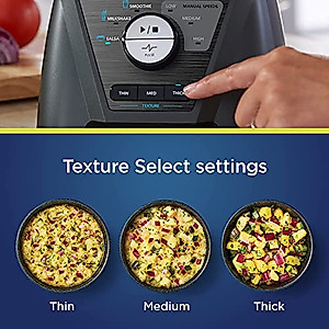 Oster Blender and Food Processor Combo with 3 Settings for Smoothies, Shakes, and Food Chopping - 3 Speed Texture Select Settings Pro Blender with Tritan Jar and Food Processor Attachment - Metallic Gray