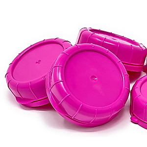 6 Glass Bottle Replacement Caps with Tampered Evident Seal, 48mm Diameter Bottle Lids That Fit Perfectly Stanpac & Libbey Milk Glass Bottles. Reusable, Long-Lasting and Easy to Clean Bottle Caps (Light Blue)