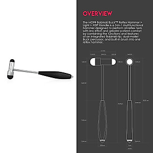 MDF Instruments Buck Neurological Reflex Hammer - Free-Parts-for-Life & Lifetime Warranty (MDF515) (Black (Noir) - HDP Handle)