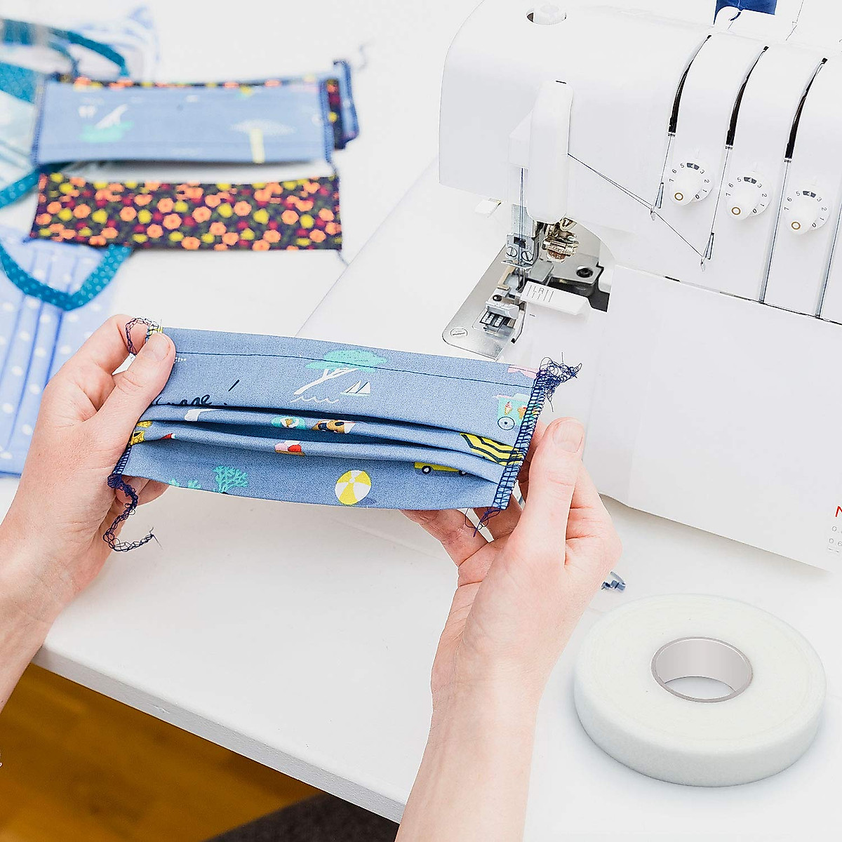 Iron-on Hemming Tape Fabric Fusing Tape Fusible Bonding Web Adhesive Tape for Bonding Clothes Jeans Pants Collars, 100 Yards (1/2 Inches)