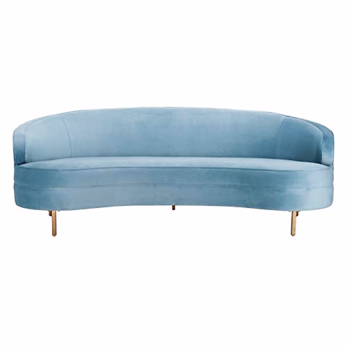 Safavieh Couture Primrose Glam Light Blue Velvet Curved Sofas