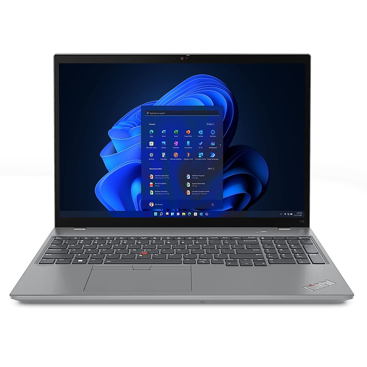 Lenovo ThinkPad T16 Laptop with Ryzen 7 PRO 6850U Processor, 16GB RAM, 1TB Gen4 Performance SSD, 16" WUXGA (1920 x 1200) 300nits Anti-Glare Touchscreen, FHD Cam, Numeric Keypad, Win11 Pro (Storm Gray)