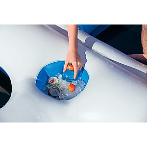 Bestway CoolerZ Tropical Breeze III Inflatable 8-Person Floating Island with UV Sun Shade and Connecting Lounge Rafts