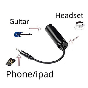 Qingsi 4 Pack Guitar Effects Interface Adapter Converter Link Devices Guitar Interface Converter Replacement Turns Your Phone into a Complete Guitar Studio