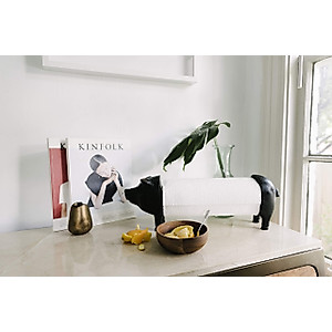 Antiqued Bronze Pig Paper Towel Holder