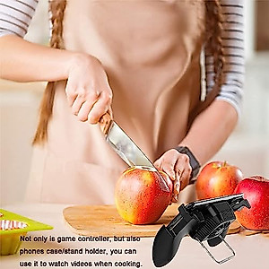 KingTSYU Mobile Game Controller with Clooing Fan, Mobile Gaming Handle with Triggers for 4-6.7" iPhone/Android Phone, Phone Gaming Joystick Gamepad Grip for PUBG/COD/Call of Duty