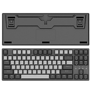 DURGOD K320 Corona White Backlit TKL Mechanical Keyboard | 87 Keys Tenkeyless | USB C Wired | Doubleshot PBT Keycaps | Programmable Keys | NKRO Rollover | Windows & Mac (Corona, Cherry Brown)