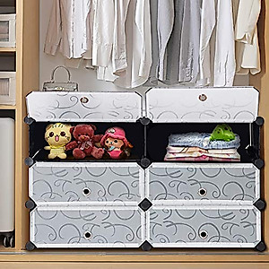 Toolsempire 37.5” Shoe Rack Organizer, 6-Tier Plastic Shoe Storage Cabinet for 24 pairs, Sturdy & Stackable Modular Shoe Shelf Rack for Closet Entryway, Black