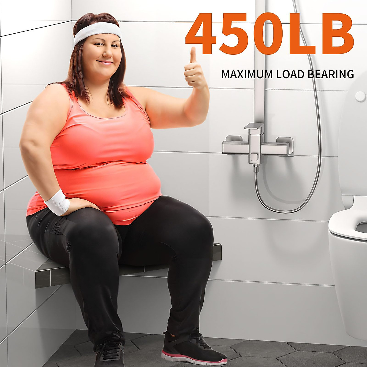 Floating Corner Shower Bench Kit-Customizable Appearance Corner Bench Seatin (22"x22"x31")