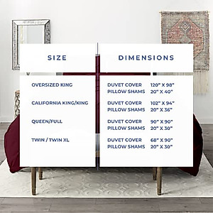 Kotton Culture Duvet Cover King Pinch Pleated 100% Egyptian Cotton Breathable All Season 600 Thread Count with Zipper Closure & Corner Ties Soft New Year Gifting (Cal King/King, Wine)