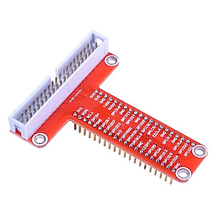 Kuman RPi GPIO Breakout Expansion Board + Ribbon Cable + Assembled T Type GPIO Adapter 20cm FC40 40pin Flat Ribbon Cable for Raspberry Pi 3 2 Model B & B+ SC05