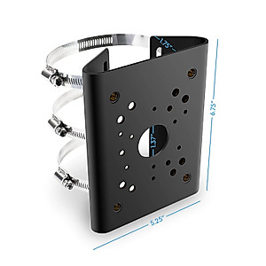 Amcrest AMCPFA150-B Pole Mount Bracket, Compatible w/AMCPFA134, AMCPFA136, AMCPFA13A, AMCPFA120, IP2M-850E, IP2M-853EW, IP2M-858W & IP4M-1053EW.