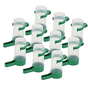 Totority Bird Water Dispenser, 10pcs Bird Drink Feeder Dispenser Bottle Drinking Cup Bowls Pigeon Self Drinker Pet Birds Cage Hanging Birds Supplies