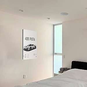 Car Poster Ferrari F40 Supercar Posters Racing Car Canvas Wall Art For Boy's Bedroom SuperCar Wall Decor Frame-style 12x18inch(30x45cm)