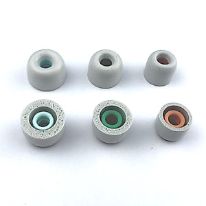 JNSA Replacement Earbud Tips Memory Foam Ear Tips Noise Isolation Foam Eartips Compatible with Sony WF-1000XM4 WF-1000XM3 Earbud Headphones, [Fit in Case],3 Pairs,Silver (FoamXM4S3P)