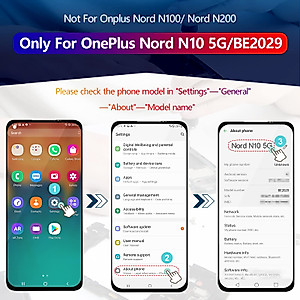 YWLRONG LCD for OnePlus Nord N10 5G LCD Screen Replacement Touch Display Digitizer Assembly with Tools for Nord N10 5G BE2029