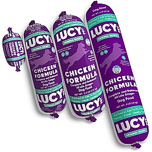 Lucy Pet Products Chicken Formula Dog Food Roll 1 lb, Meaty, Semi-Moist Dog Food (100600073)