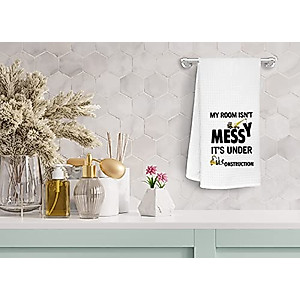 ZJSYXXU Boy's Favorite Toy Mobile Machinery Shop Towels,My Room Isn’t Messy It’s Under Construction Bath Towels Dish Towels Tea Towels Hand Towels,Gifts for Men Teenage Boys Boyfriend Kids Son