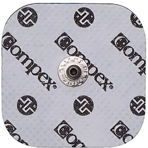 Compex Easy Snap Electrodes - 5-Pack White, 2in x 2in Single Snap