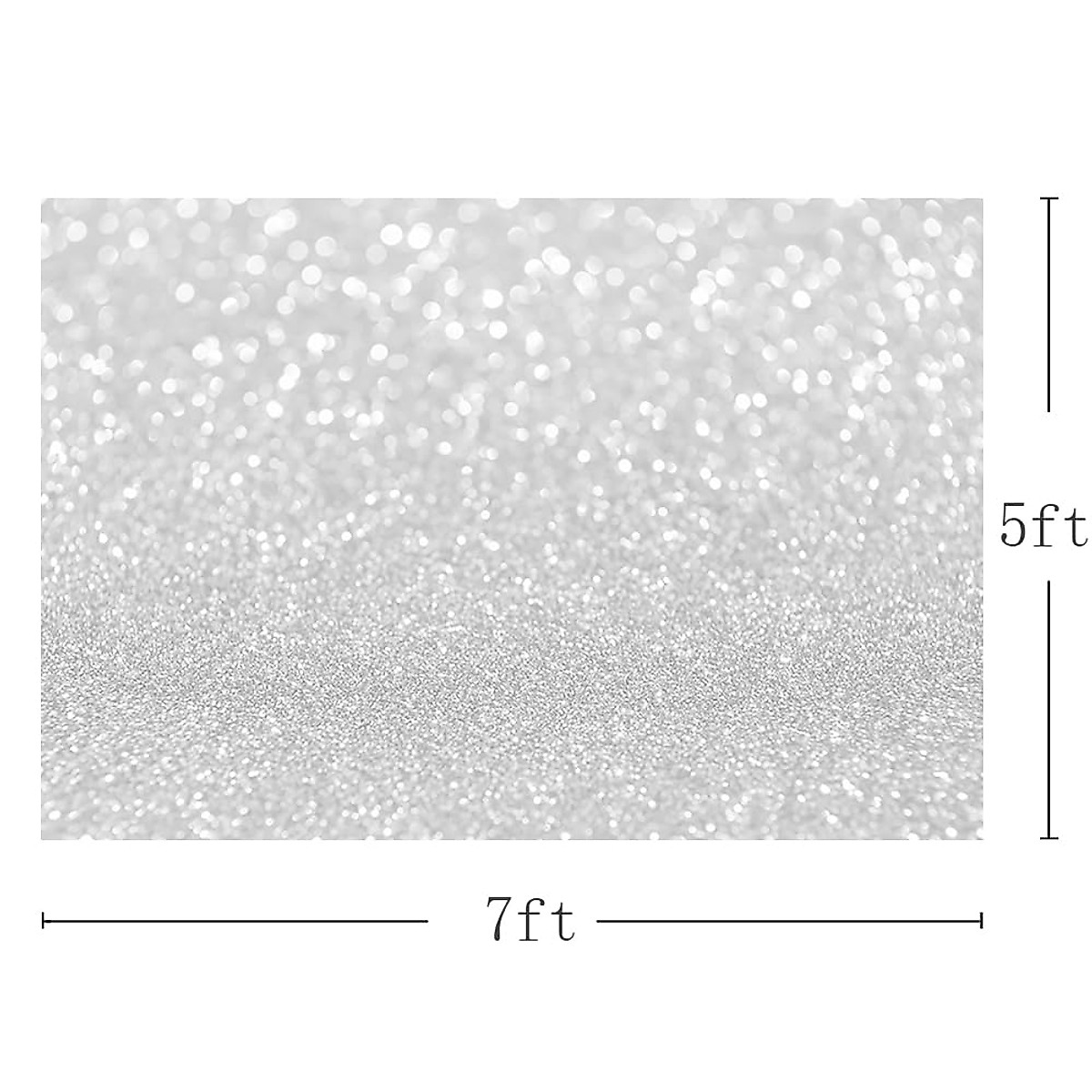 MEHOFOND Sliver Valentine Bokeh Photography Backdrop Shinny Sparkle Abstract Halos Background Galentines Day Wedding Baby Shower Birthday Party Decorations Banner Portrait Photo Booth Props 7x5ft