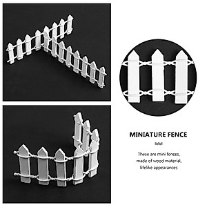 Amosfun 12pcs Miniature Stuff Miniature Fairy Garden Accessories Outdoor Fence Mini Fencing Bonsai kit- Micro Landscape Fence Accessories Miniature Fairy- Garden Fence Ornaments