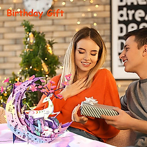 LINSINA Pop Up Birthday Card,Happy Pop Up Mothers Day Card,3D Greeting Cards,Get Well Card,Thank You Cards,Birthday Gift for Women Men Kids Mom Friend