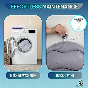 Bath Pillows for Tub Neck and Back Support - Bath Pillow for Bathtub - Bath Tub Pillow Headrest - Spa Pillow for Bathtub and Hot Tub - Bathtub Accessories for Women – Bath Cushion for Tub Adult