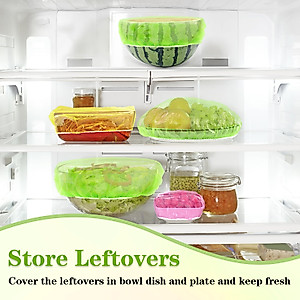 Plastic Bowl Covers Elastic Reusable - 60 PCS Fresh Keeping Bags, 3 Size Food Covers Stretch, Shower Cap Bowl Storage Covers（6/8/10inch）