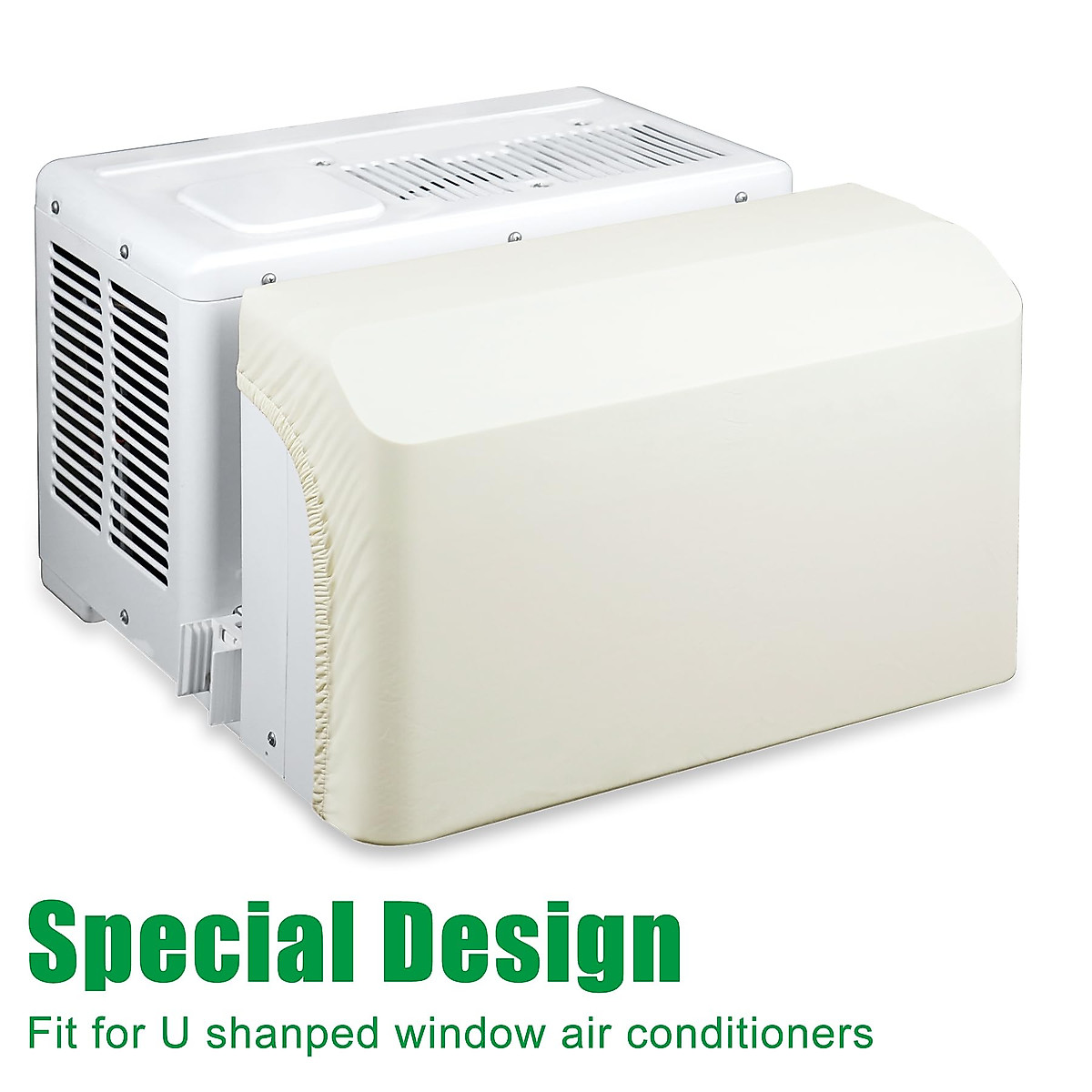 Forestchill Indoor Air Conditioner Cover for U-Shaped Window AC Unit, Wind Proof & Dust Proof Indoor AC Cover with Sealing Tape, for Inside U-Shape Window Air Conditioner