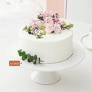 Kingrol 10 Inch Porcelain Cake Stand, Pastry Serving Tray for Snacks Desserts Cookies Cupcakes, Easter Christmas Wedding Home Decor
