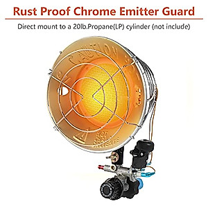 ROVSUN 15,000 BTU Propane Tank Top Heater, Portable Propane Gas Infrared Heater with Tip-over Switch & Safety Shut-off Valve for Outdoor Camping Fishing Backyard Patio (Propane Cylinder not Included)